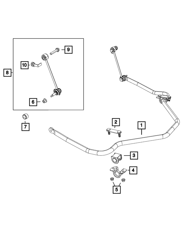 MOPAR STABILIZER BAR LINK KIT - 68166789AC - 68166789AC | Mopar Online ...