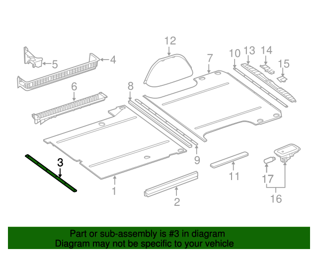 906-686-07-74 - Front Molding - 2014-2018 Mercedes-Benz ...