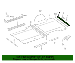 906-686-00-74-9E80 - Rear Trim Panel 2010-2018 Mercedes-Benz | Mercedes ...