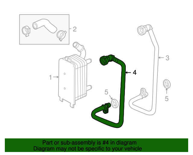2008-2012 Land Rover LR2 Oil Cooler Pipe LR032542 | OEM Parts Online