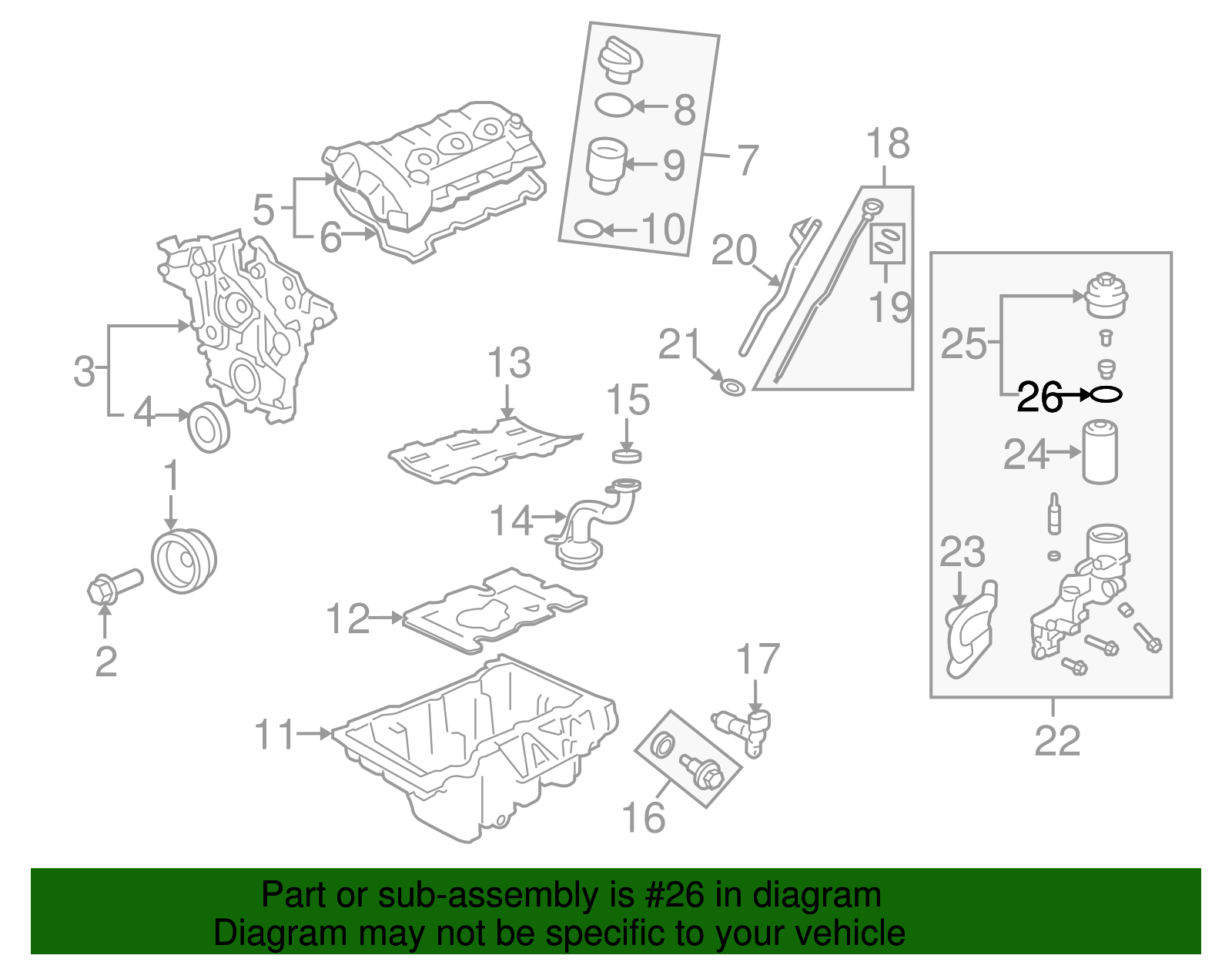 Genuine OEM GM Part - Engine Oil Filter Housing Seal (O-Ring) 2004-2017 ...