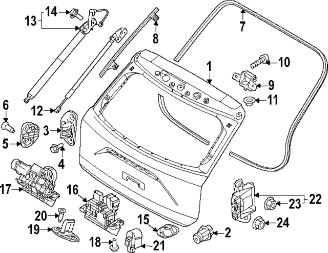 72800-AT020 - Lift Gate 2023-2024 Kia | Kia.Parts Store