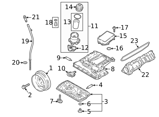 2018-2023 Audi Oil Pan 06M-103-602-Q | TascaParts.com
