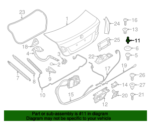 41637184053 - 2011-2024 BMW Lift Cylinder Ball Stud (41-63-7-184-053 ...