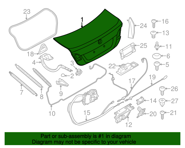 Genuine BMW 41-62-7-240-552 | Trunk Lid | FREE Shipping on Most Orders ...