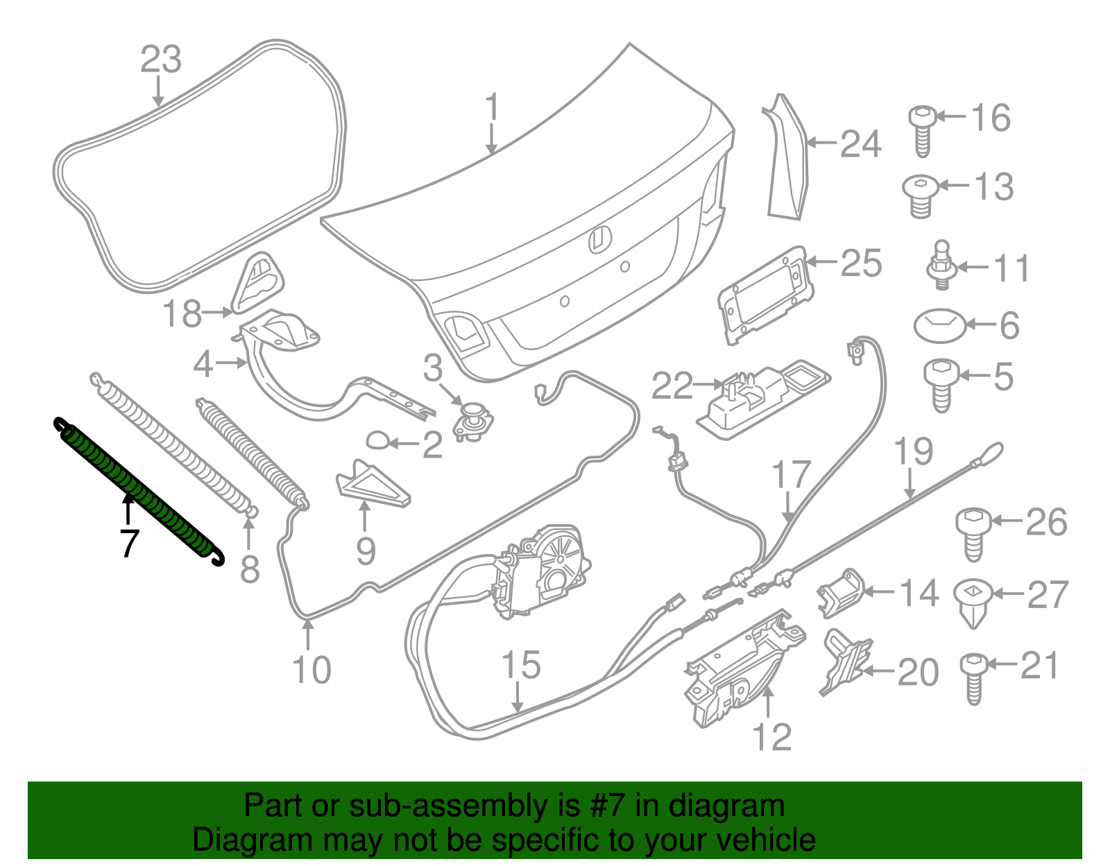 OEM BMW Tension Spring Part# 51247204366 | BMW Parts Center