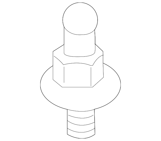 41637184053 - 2011-2024 BMW Lift Cylinder Ball Stud (41-63-7-184-053 ...