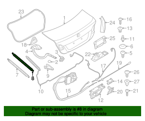 Genuine BMW 51-24-7-204-367 | Tension Spring, Tailgate, Right | FREE ...