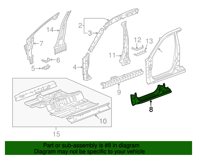 04631-TP6-A00ZZ - Panel, R Side Sill 2010-2015 Honda | Honda Parts Online