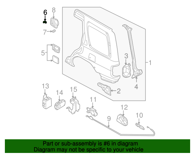 1997-2004 Nissan Pathfinder Fuel Door Spring 78836-0W000 | TascaParts.com