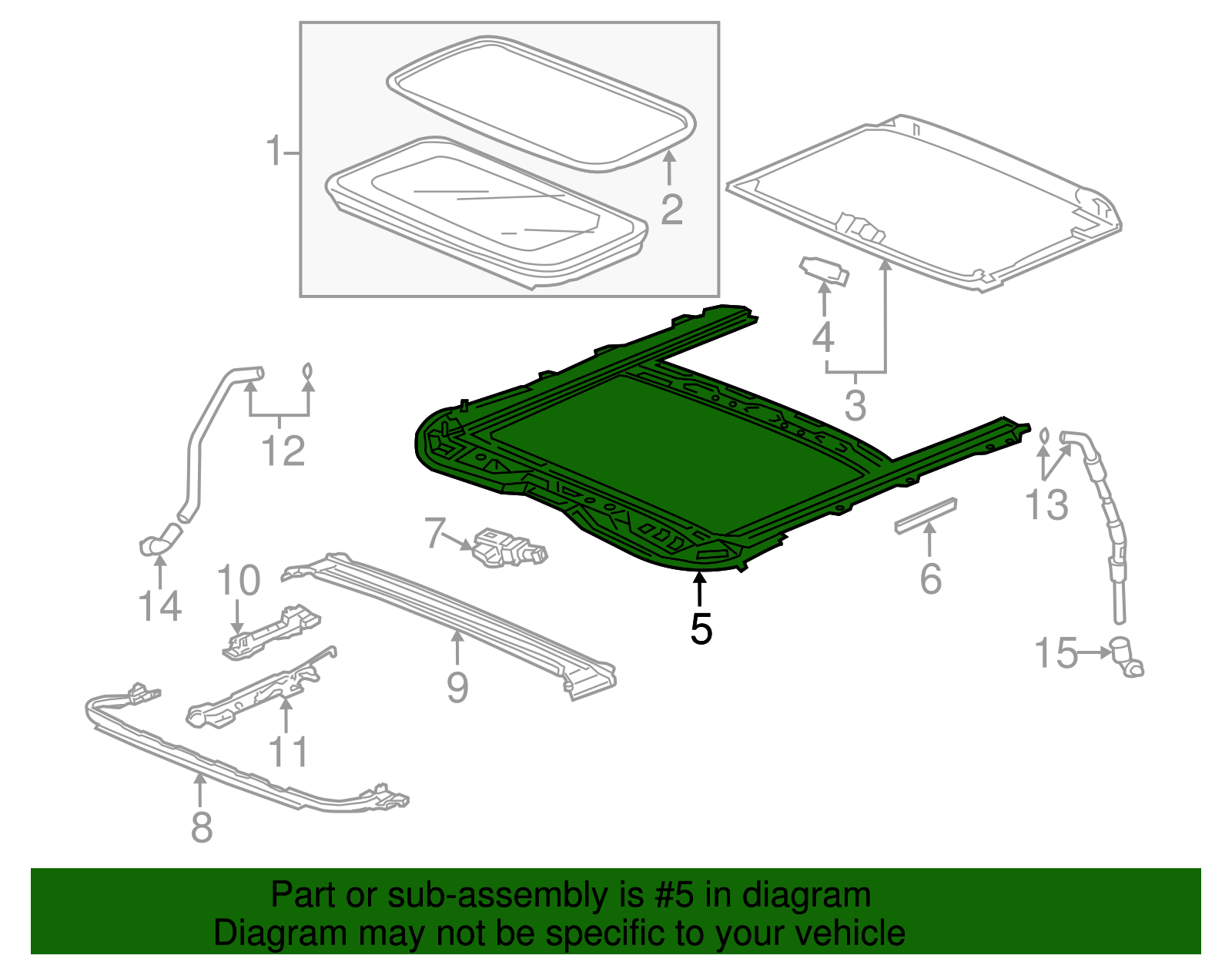 70100-T2F-A01 - Sunroof Frame 2013-2017 Honda Accord | Honda Parts Online