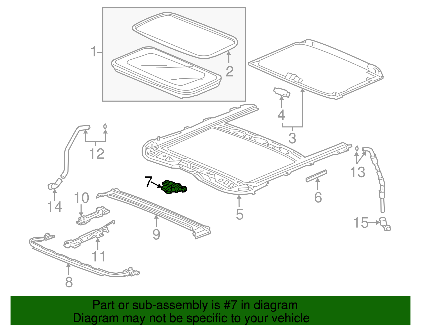 70450-T2A-A01 - Motor Assembly Sunroof - 2013-2015 2017 Honda Accord ...