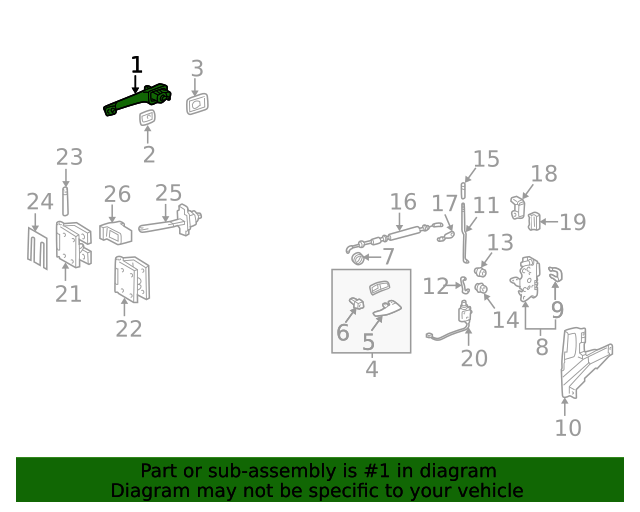 2002-2021 Mercedes-Benz Door Handle 000-760-12-59 | Mercedes-Benz Parts