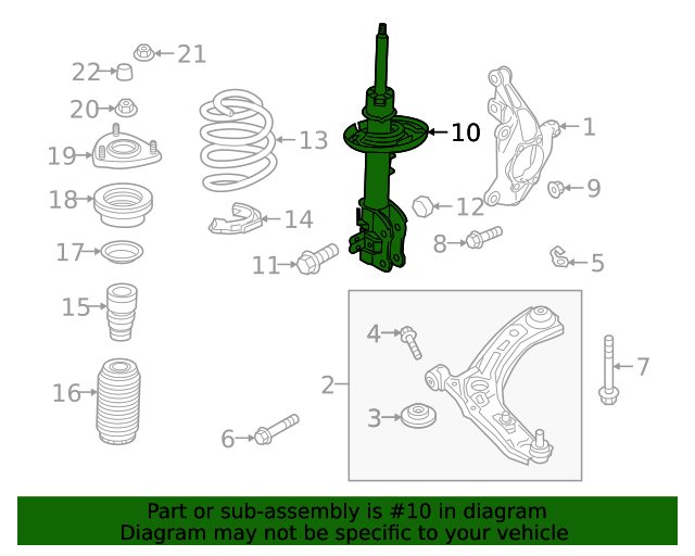 2019-2021 Mazda 3 Suspension Strut BDTS-34-90XN | RealMazdaParts.com
