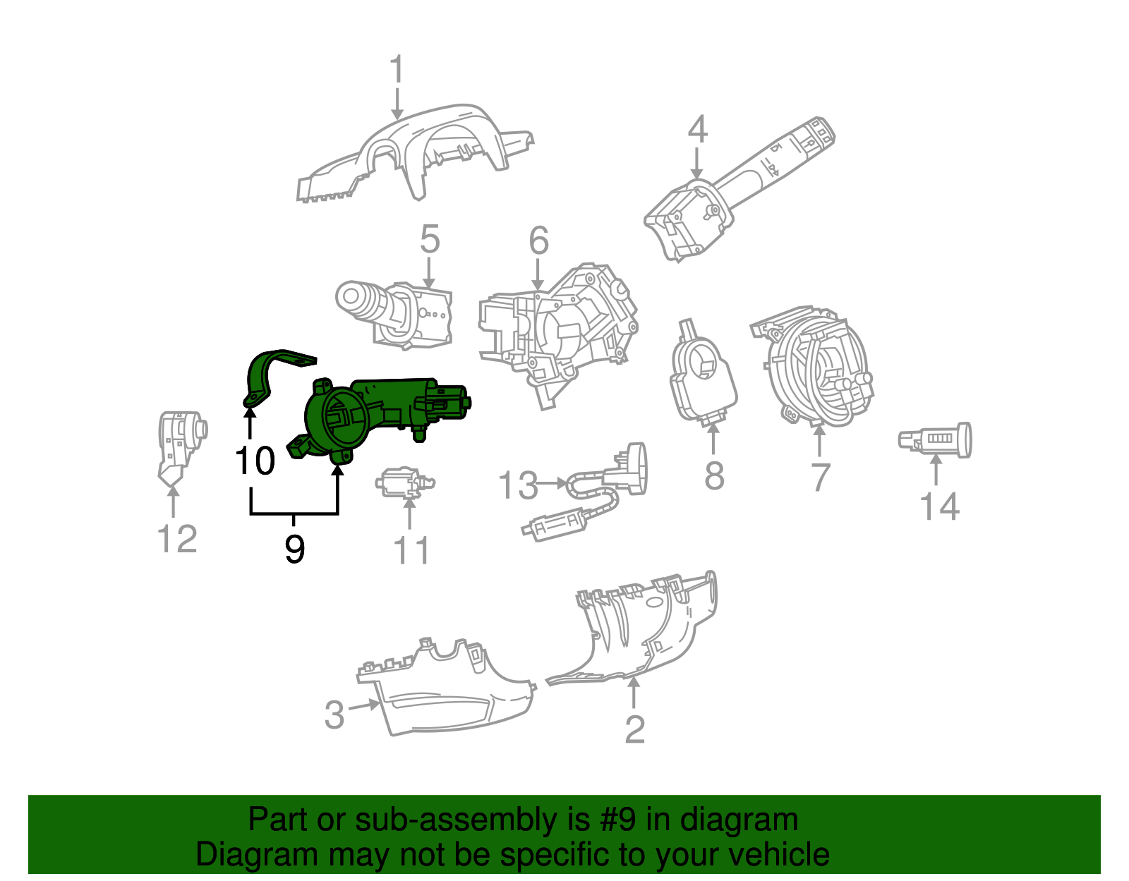 2010-2017 GM Ignition Lock Housing 84165716 GM | GMPartsDirect.com