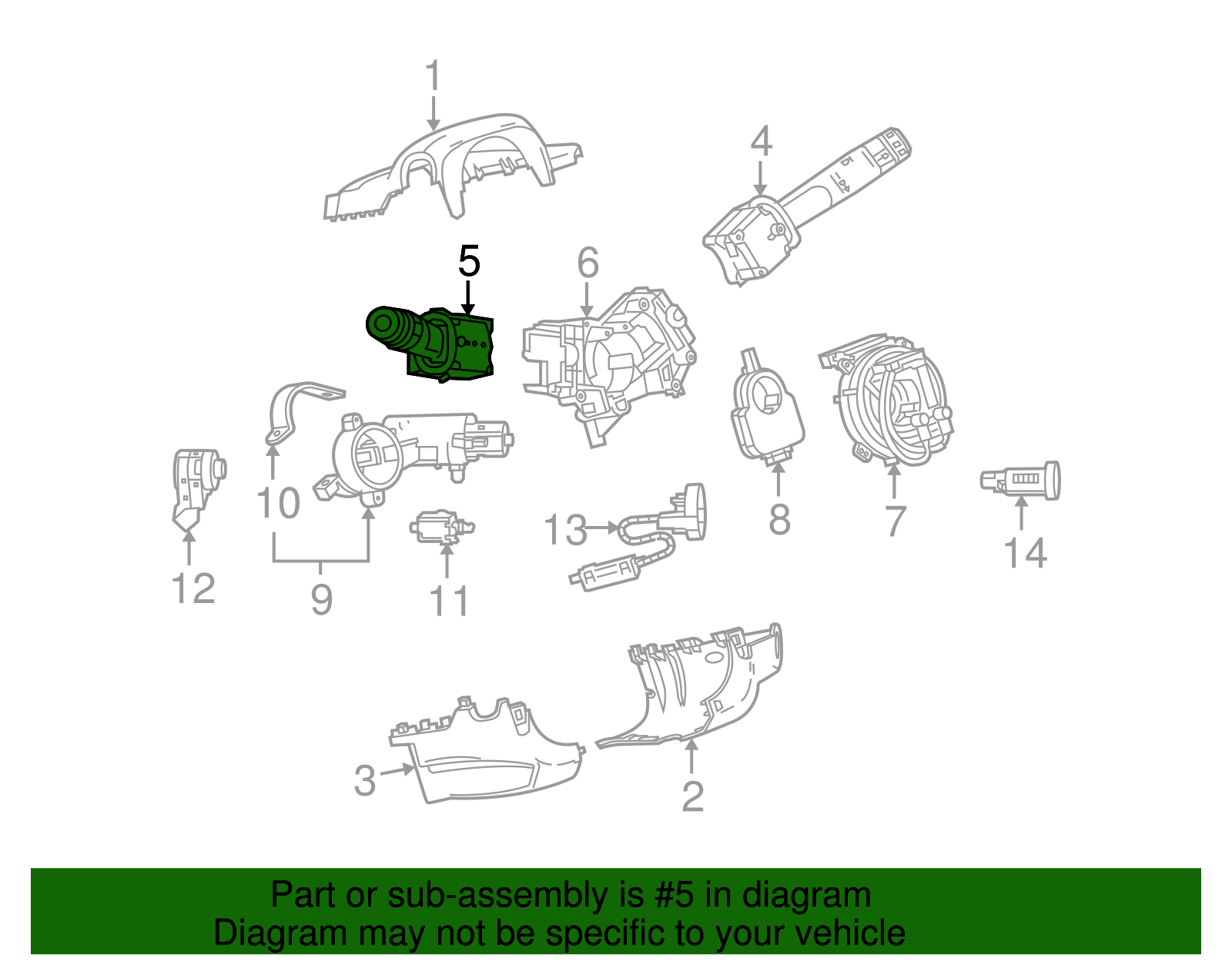 2010-2019 GM Switch (Replaces Part Number 20965178) 84489122 GM ...