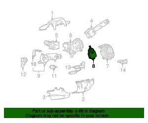 2010-2013 GM Steering Angle Sensor 25849366 GM | GMPartsDirect.com
