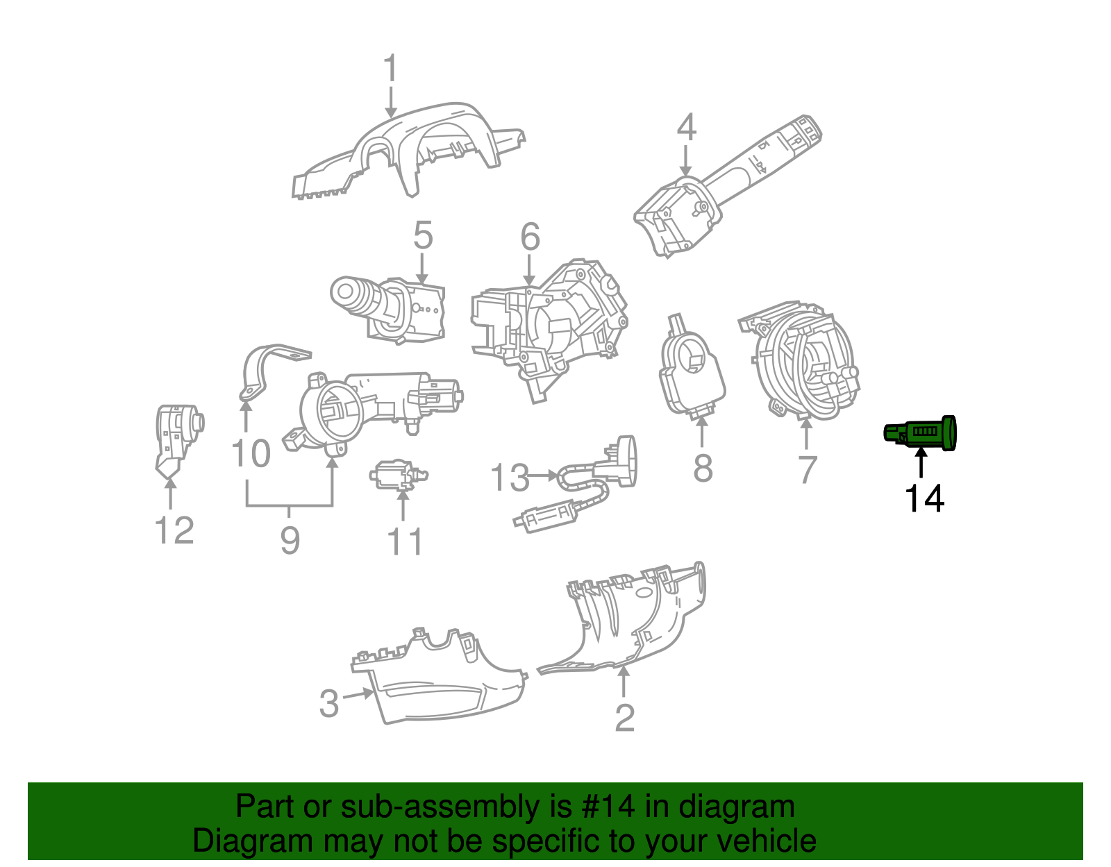2010-2022 GM Uncoded Ignition Lock Cylinder Kit with Tumblers and ...