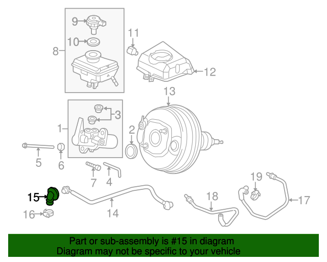 8K0-611-743-B - Vacuum Hose Grommet 2009-2012 Audi | Audi OEM Parts