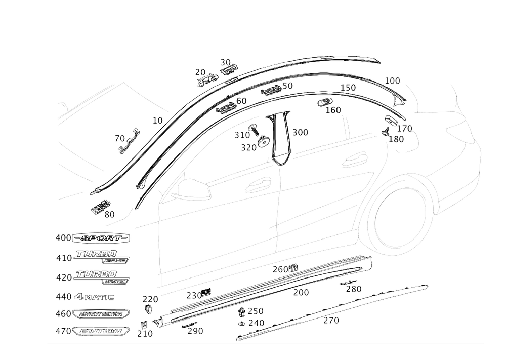 117-690-13-00-64 - Water Deflector Mercedes-Benz USA Parts