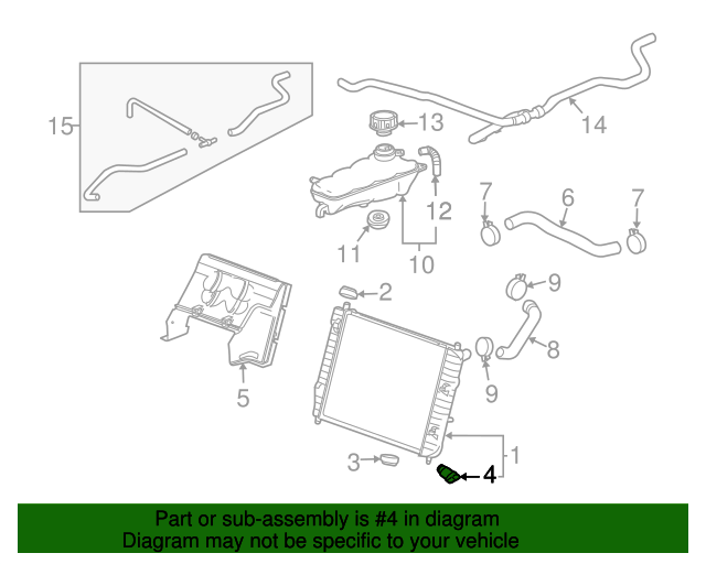 2009-2013 Chevrolet Corvette Radiator Drain Plug 19130563 GM ...