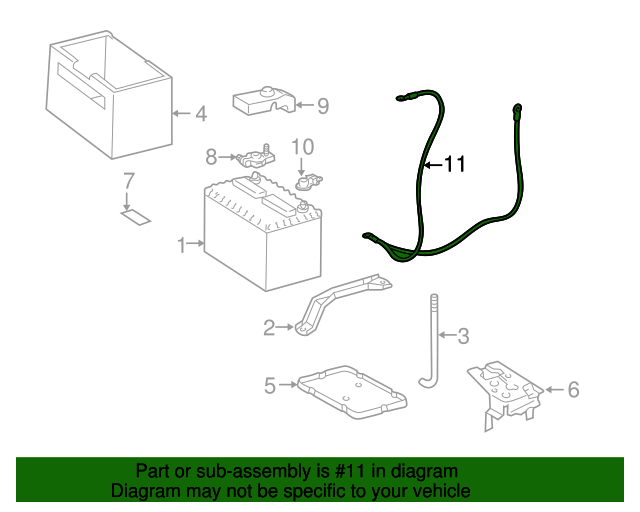 82123-33020 - Battery Cable 1992-2001 Lexus ES300 | AutoNationParts.com