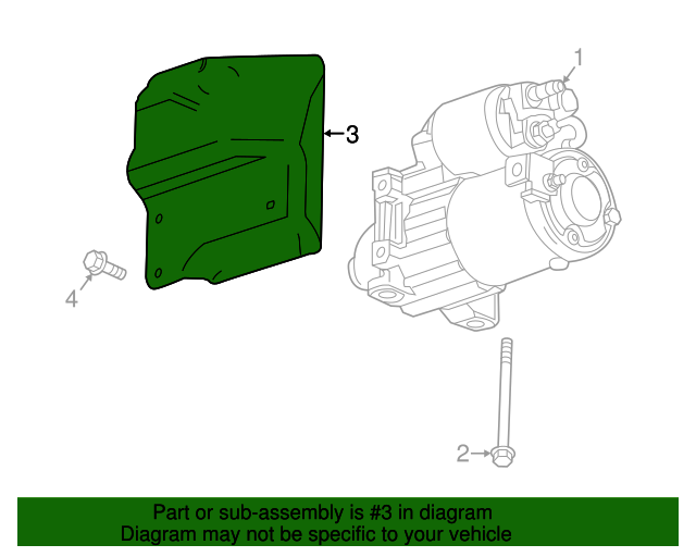 2014-2024 GM Starter Heat Shield 12657796 GM | GMPartsDirect.com