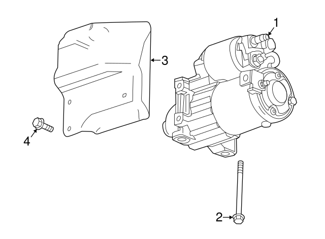 2014-2024 GM Starter Heat Shield 12657796 GM | GMPartsDirect.com