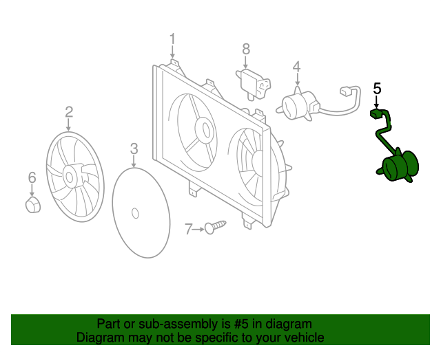 16363-0A120 - Engine Cooling Fan Motor 2016-2018 Lexus ES350 ...