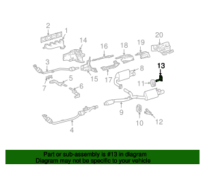 209-490-05-40-64 - Muffler & Pipe Rear Bracket 2003-2009 Mercedes-Benz ...
