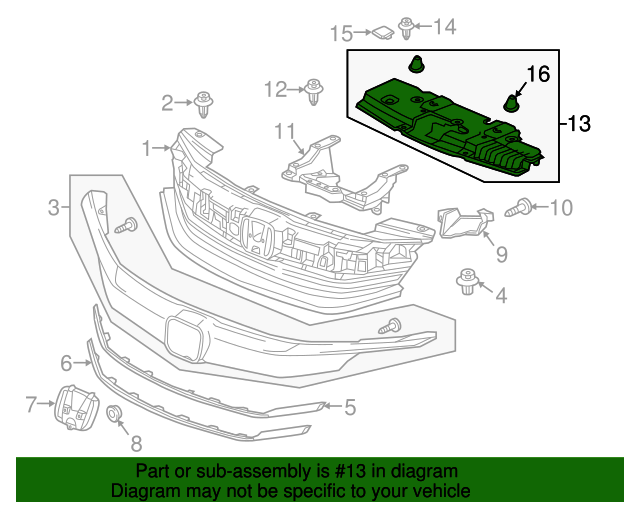 2016-2017 Honda Accord Sight Shield 71106-T2F-A60 | Hendrick Honda Parts