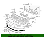 71123-T2F-A51 - Fin Front Grille (Upper) - 2016 2017 Honda Accord ...