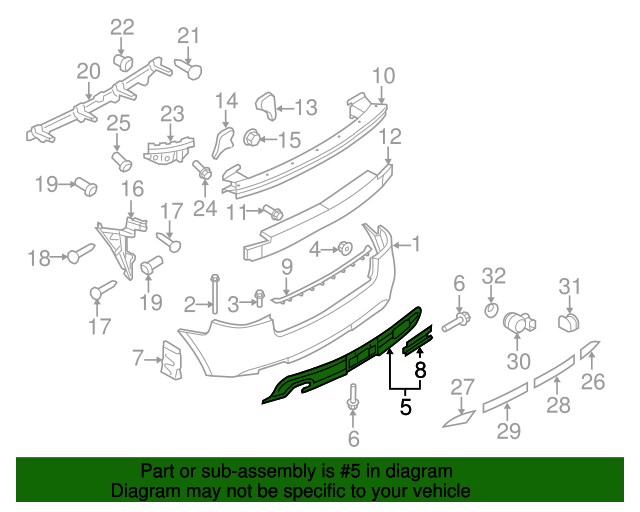 8P0-807-434-K-01C - Lower Panel 2011-2013 Audi | Audi OEM Parts
