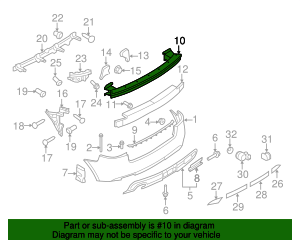 8P4-807-309-A - Impact Bar 2006-2013 Audi | Audi OEM Parts