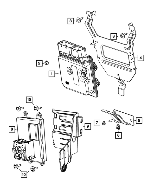 2014-2016 Dodge Dart Engine Control Module Bracket 68084109AD | Mopar ...