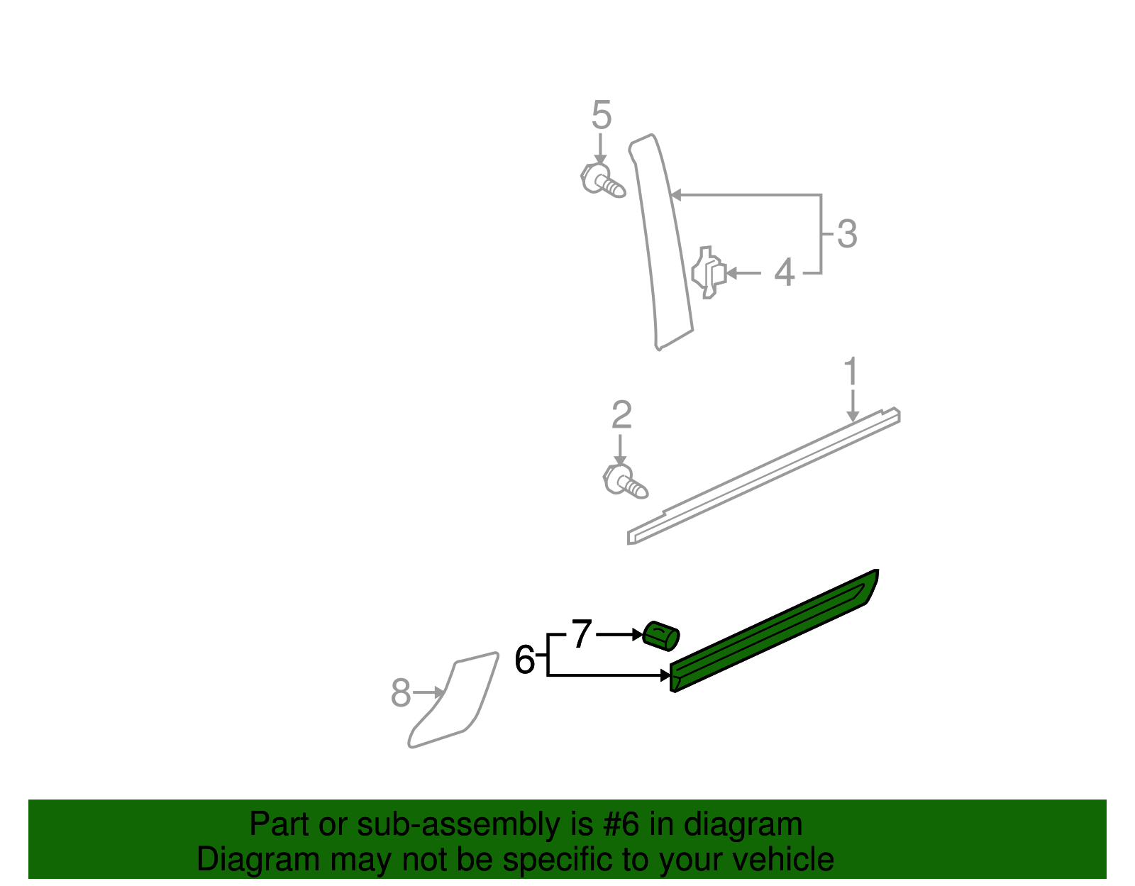 75303-SZA-A12ZB - Door Molding 2009-2015 Honda Pilot | AutoNation Parts