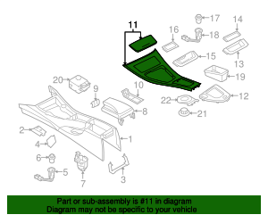51166982642 - 2011-2013 BMW Trim Panel (51-16-6-982-642) | BMW of South ...