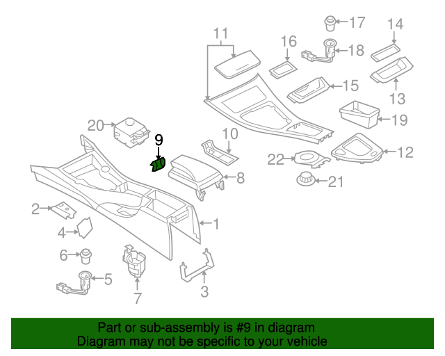 51167153717 - 2006-2012 BMW Armrest Hook (51-16-7-153-717) | BMW of ...