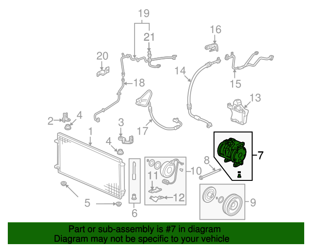 2007-2013 Acura Compressor 38810-RN0-A01 | OEMAcuraPart