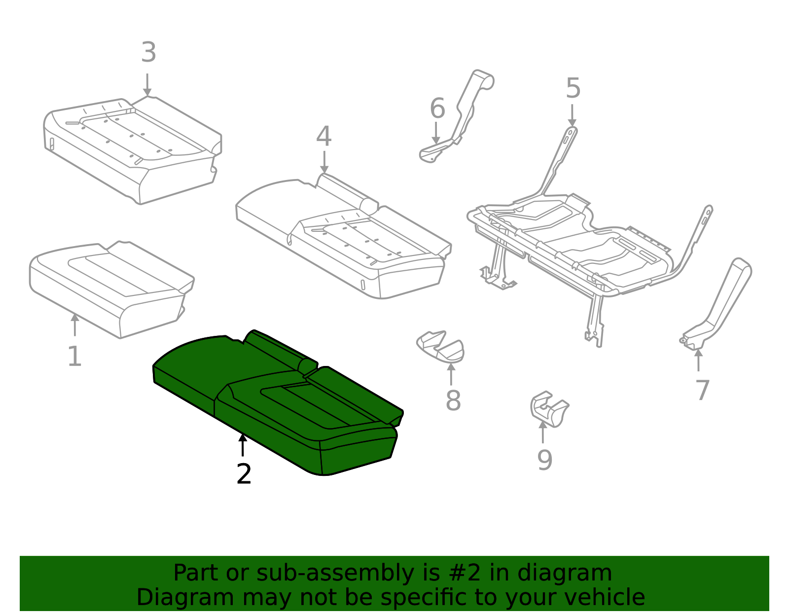 M2DZ-5463805-CB - Cushion Cover 2021-2024 Ford Bronco | Ford Parts Center