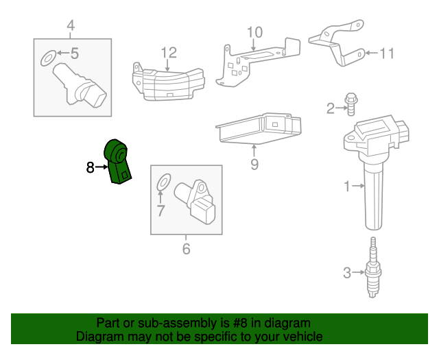 1865A014 - Knock Sensor 2014-2024 Mitsubishi | Mitsubishi Direct Parts