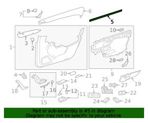 2019-2022 Mercedes-Benz Door Belt Molding 177-725-82-00 ...