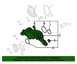 0P2-121-406-C - Thermostat Housing 2019-2024 Audi | Audi OEM Parts