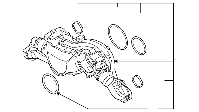 2019-2023 Audi Engine Coolant Thermostat Housing 0P2-121-406-C | Audi ...