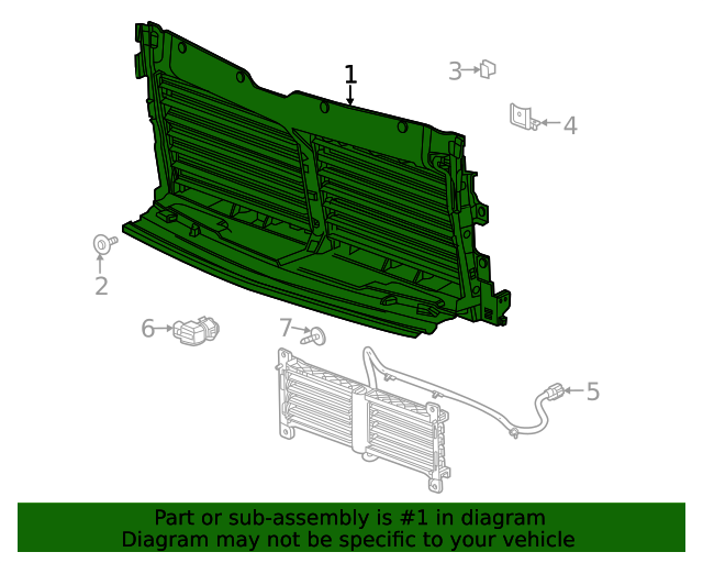 Front Bumper Shutter 86808157 | TascaParts.com