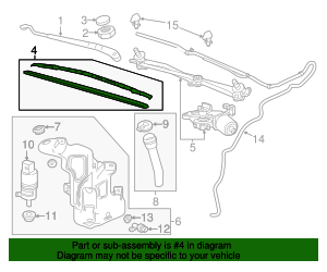 2011-2015 Chevrolet Volt Wiper Blade 22742323 | AutoNationParts.com