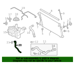 2017-2019 Ford Coolant Hose hc3z8c633a | TascaParts.com