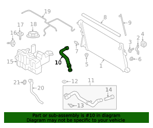 HC3Z-8260-E - Upper Hose 2017-2024 Ford | Ford Parts Direct