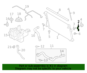 LC3Z-8A193-A - Auxiliary Radiator Support Bracket - 2020-2024 Ford ...