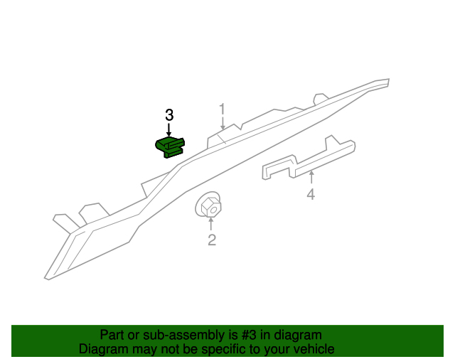 2015-2020 Nissan Lock Pillar Trim Lower Clip 01553-0162U | QuirkParts